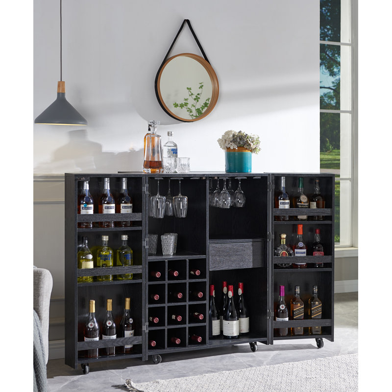 Ebern Designs Yessine 31.5'' Bar Cabinet & Reviews | Wayfair